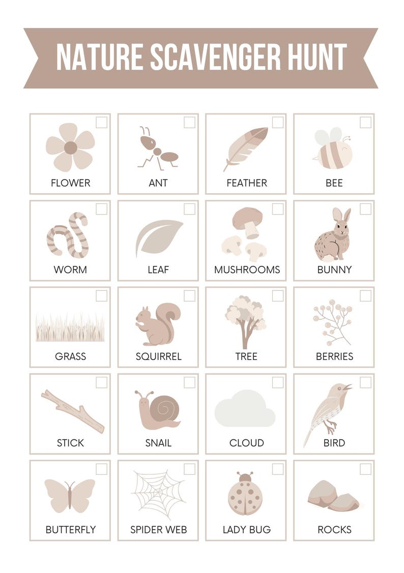 Kids Scavenger Hunt Bundle | Printable Outdoor and Indoor Games | Fun ...