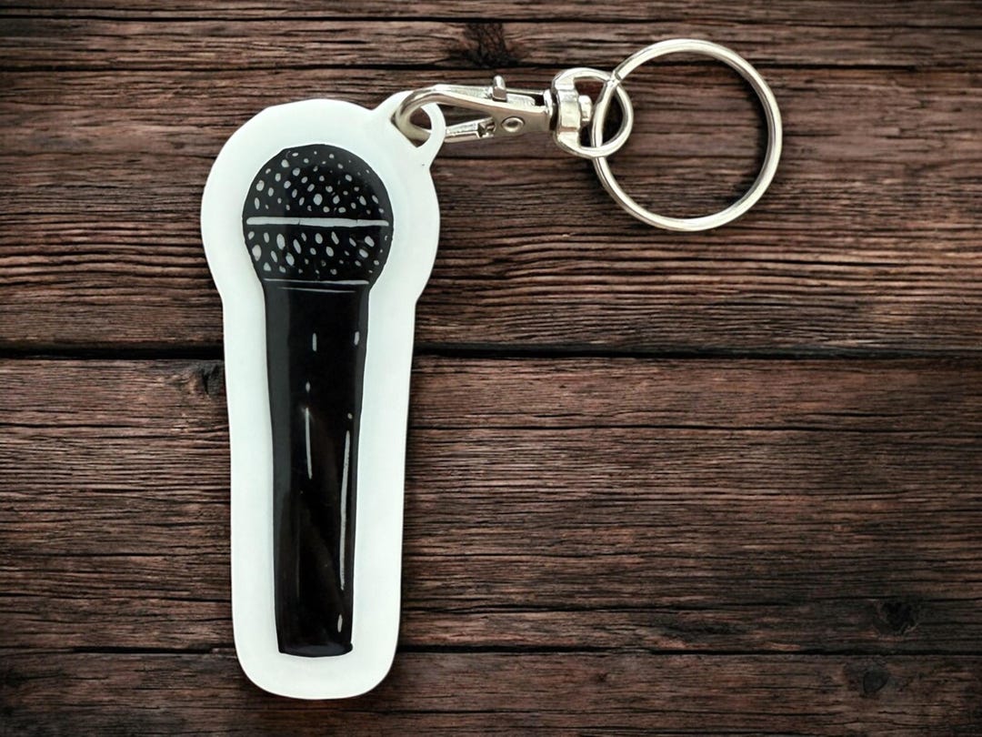 Microphone NFC Keychain – 3D Printed Smart Business Card for Creators ...