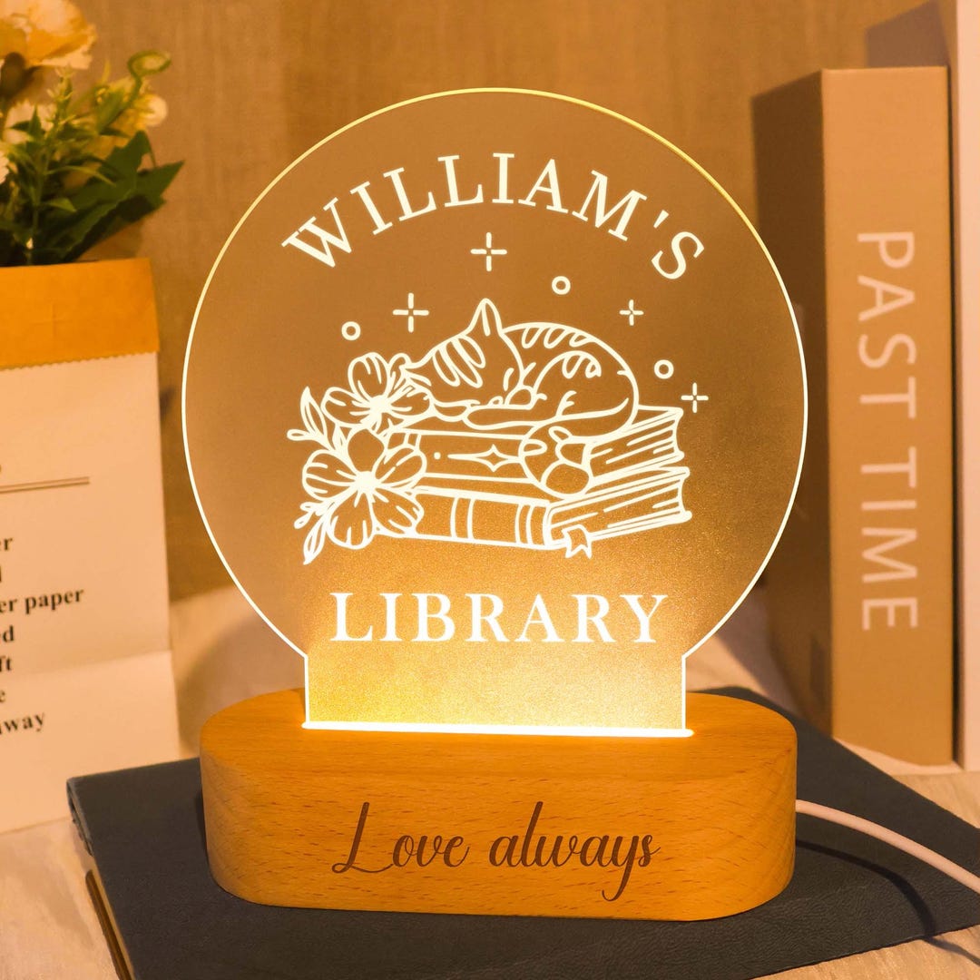 Personalized Library Sign, Library Decor , Bookish Bookshelf Sign ...