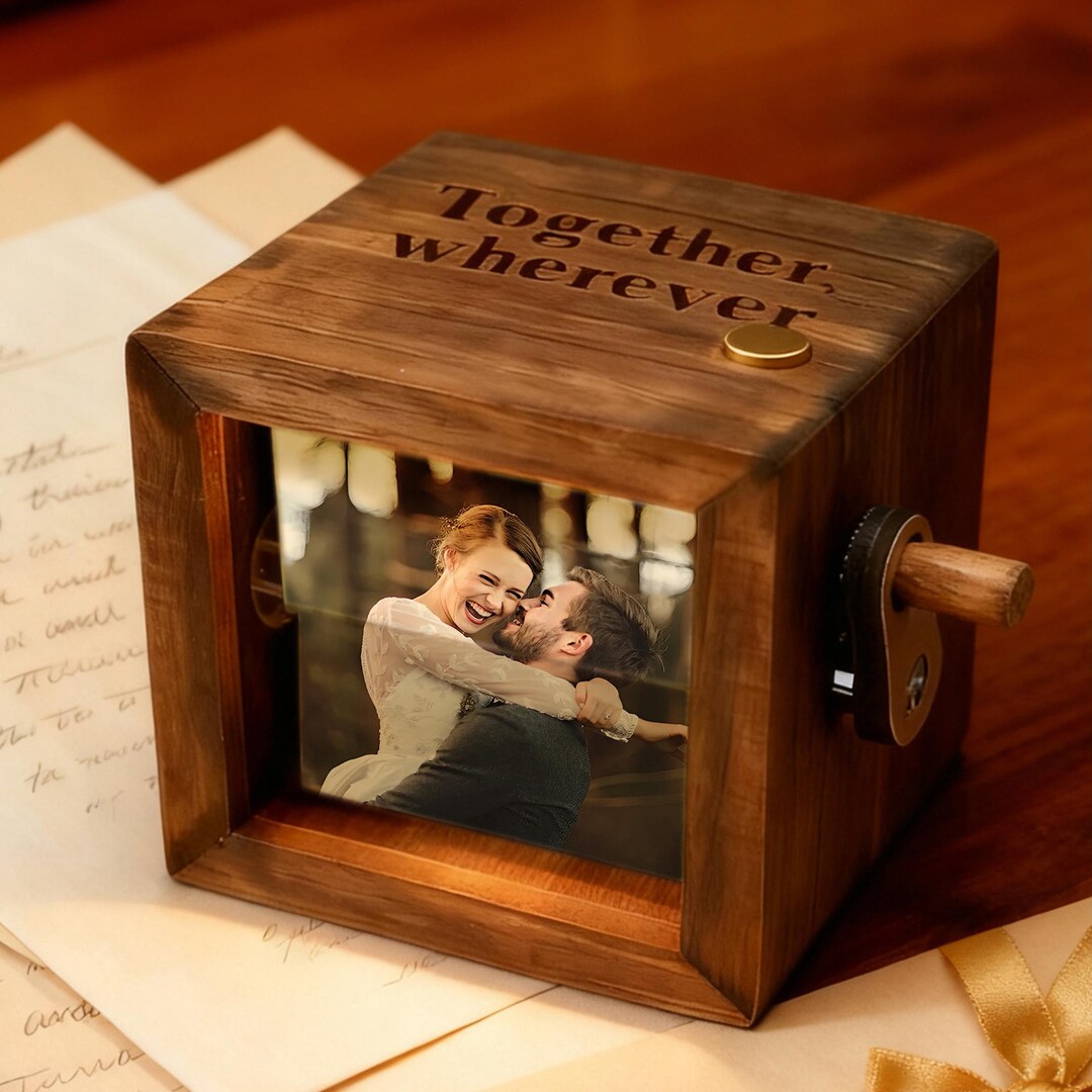 Custom Photo Flipbook Animation Box With Light， Personalized Wooden ...