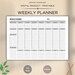 Editable Weekly Planner: Fillable PDF, A4 & Letter (digital Download ...