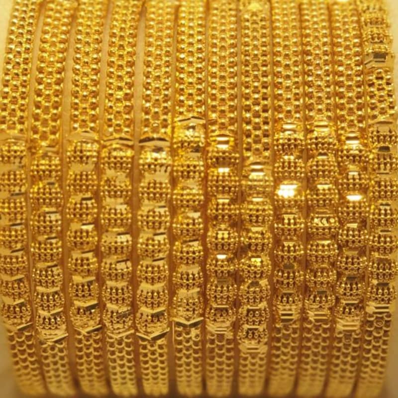 24k Gold Bangles Bridal - Etsy