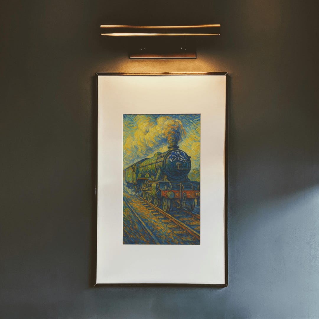 Flying Scotsman Train Poster – Van Gogh Style Digital Art | Iconic ...