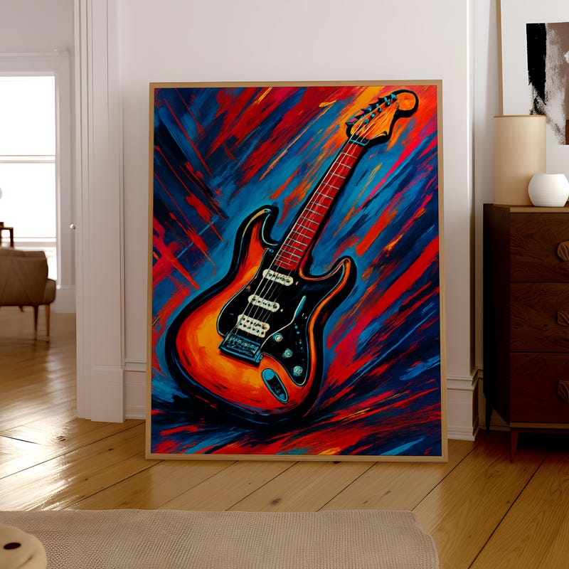 Abstract Guitar Art - Etsy