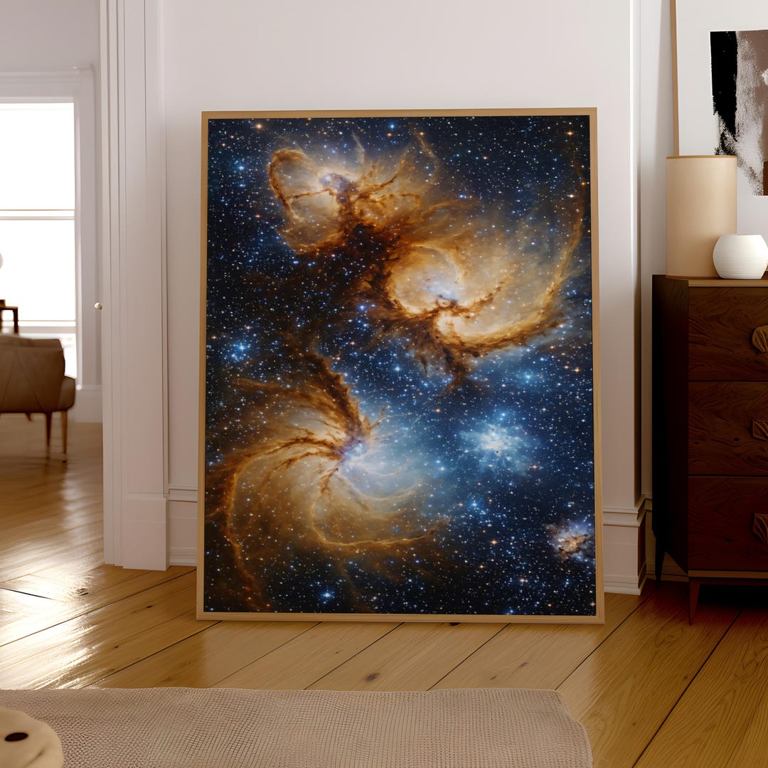 James Webb Galactic Nebula Wall Art Print | Cosmic Deep Space Decor ...