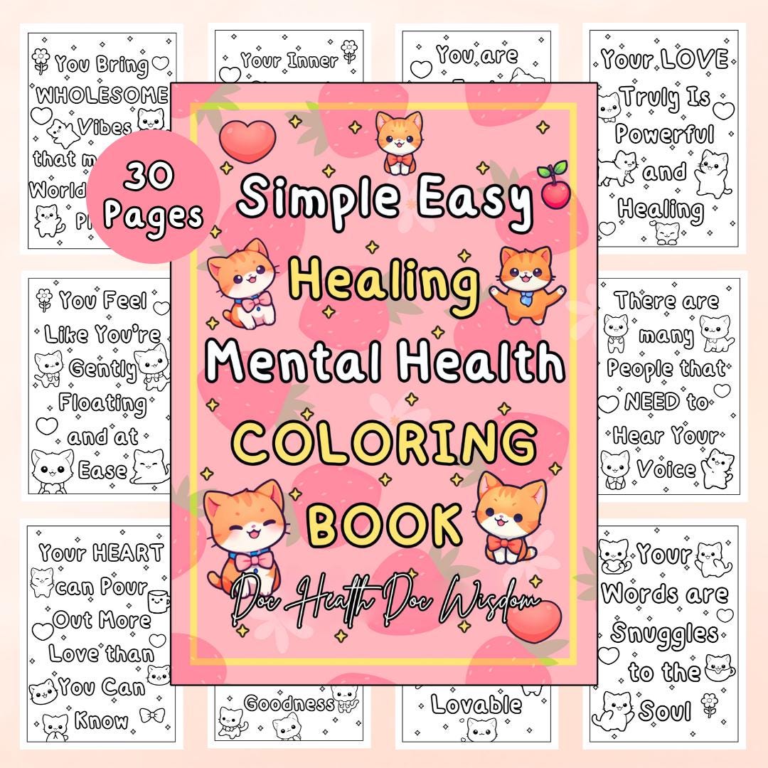 Coloring Pages Printable, Positive Affirmations, Mental Health ...