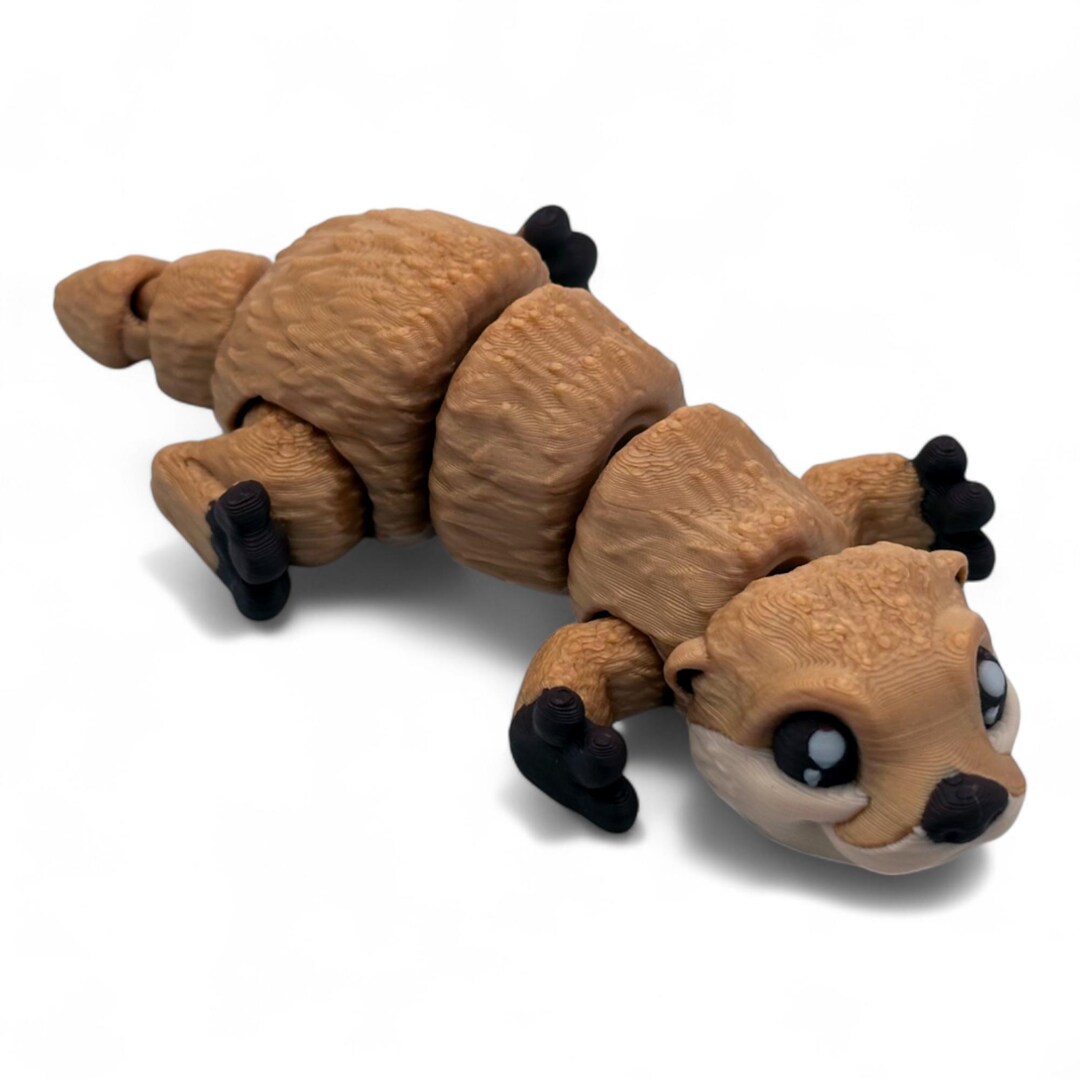 Articulated River Otter Figure – Movable Otter Toy | FDM PLA Animal ...