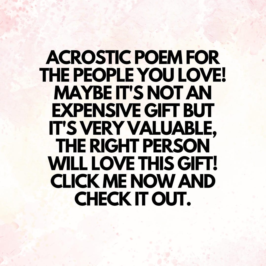 Personalized Acrostic Name Poem Wall Art Gift - Custom Name Meaning ...