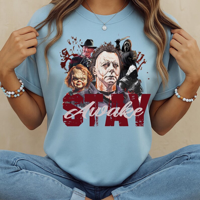 Retro Horror Movie Characters Png, Stay Awake Design (digital Download ...