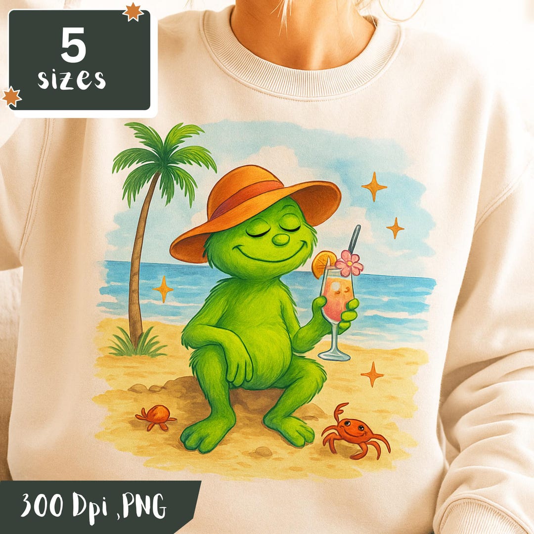 Summer Grinch PNG, Grinch Png, Beach Vibes Png, Lake Sublimation,grinch ...