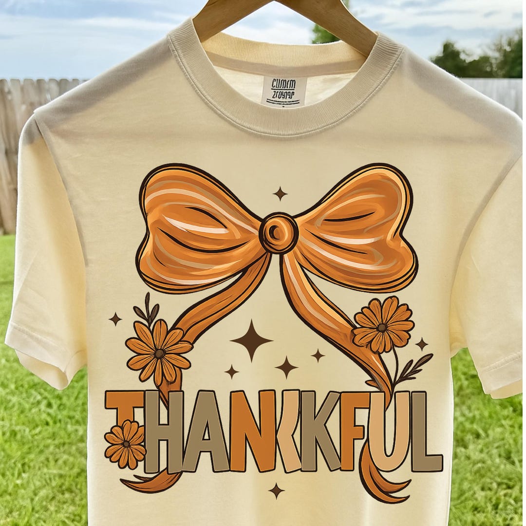 Thankful Bow Png, Fall Thanksgiving Design (digital Download) - Etsy