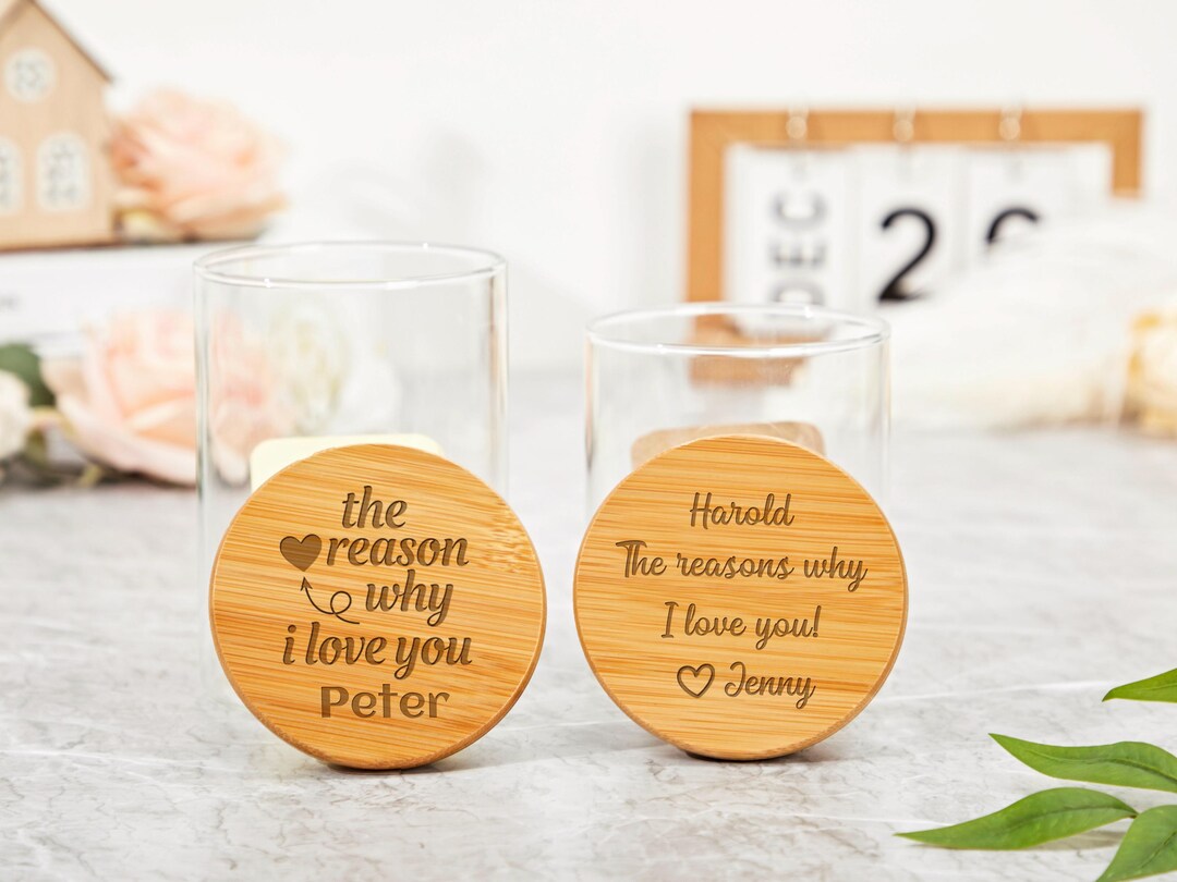 Personalized Reasons Why I Love You Jar,custom Love You Because Jar ...