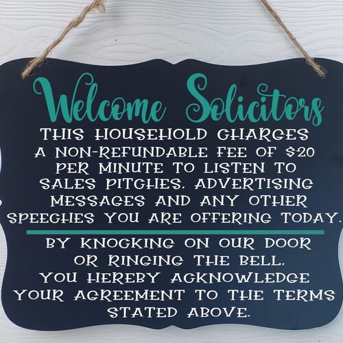 No Soliciting Porch Sign - Etsy
