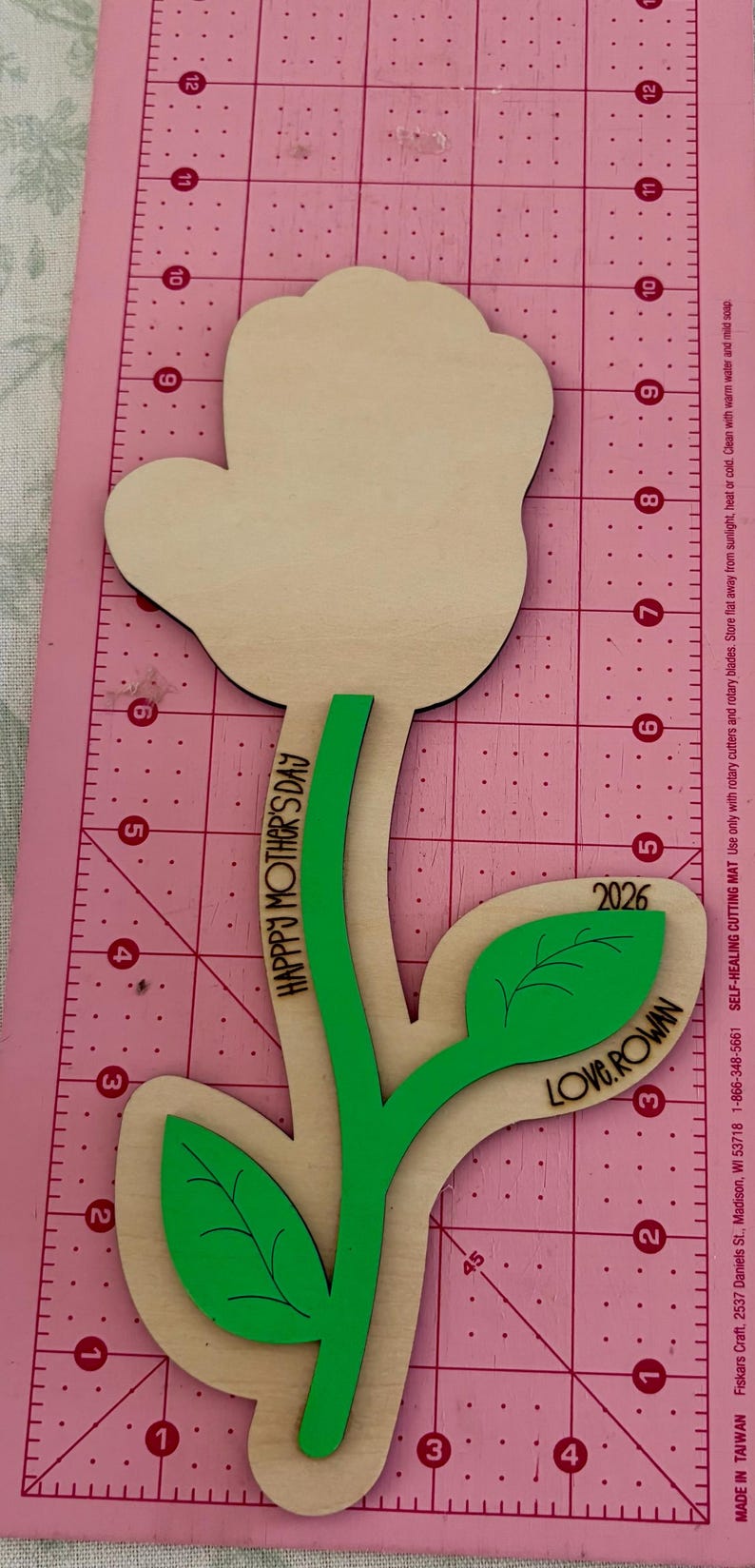 Wooden Flower Handprint Keepsake • Mother's Day Craft for Mom - Etsy