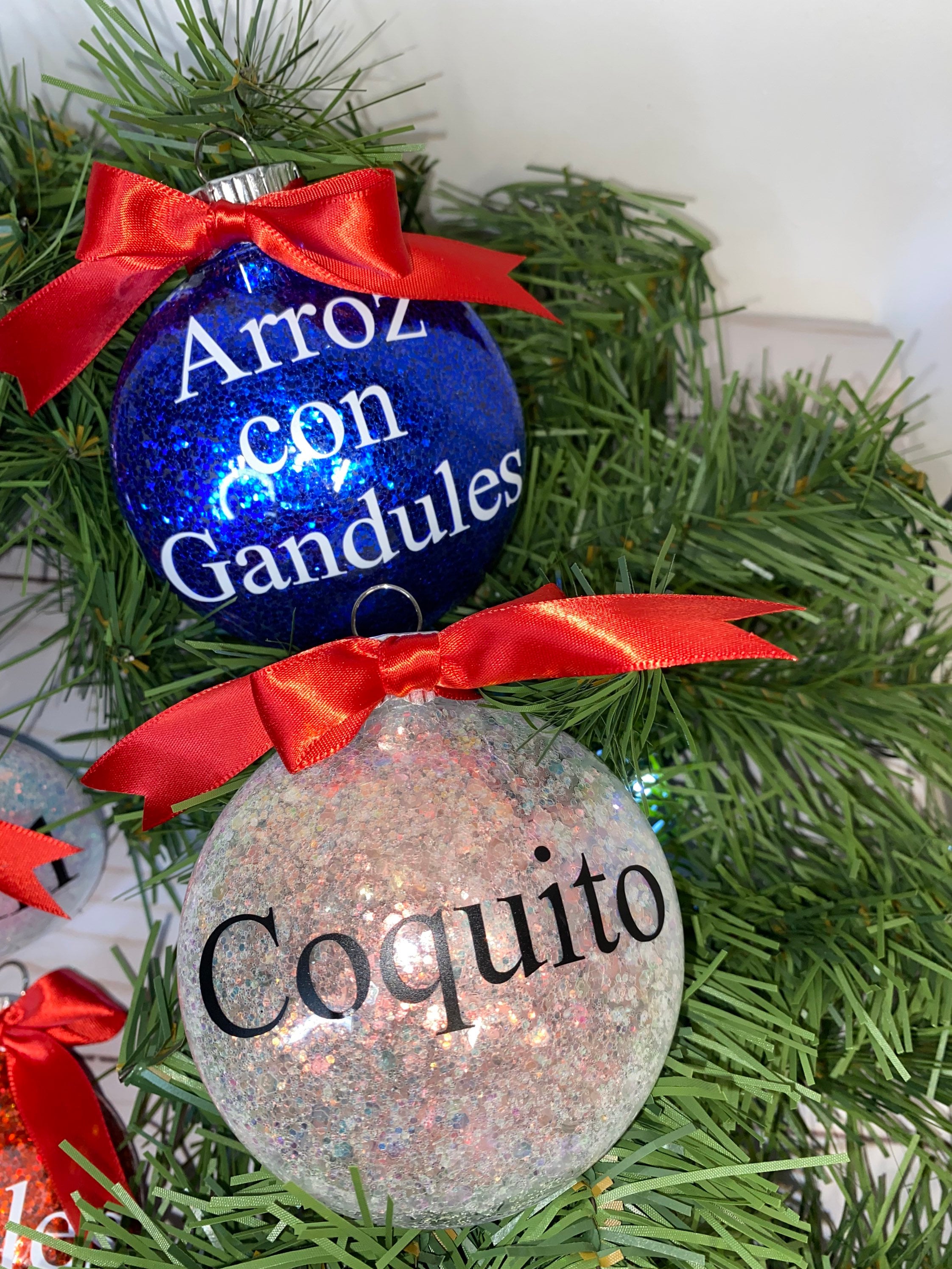 Puerto Rican Food Ornaments, Coquito, Pasteles, Set of 6 - Etsy