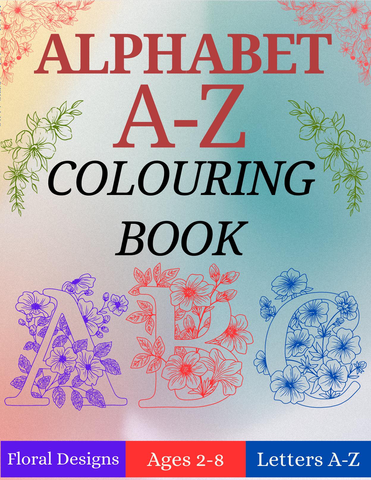 Alphabet A-Z Colouring Book - Etsy