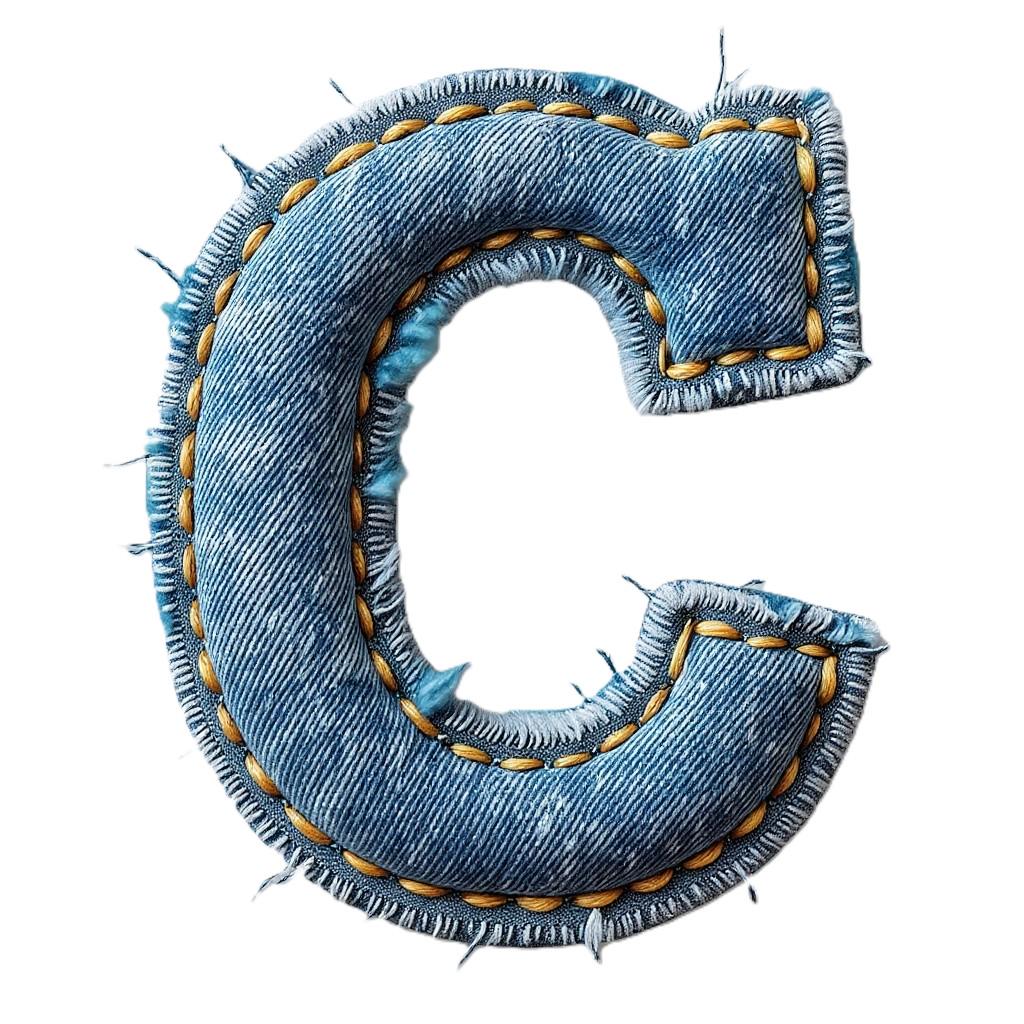 Denim Alphabet PNG: 3D Jeans Letters, Numbers & Symbols (digital ...