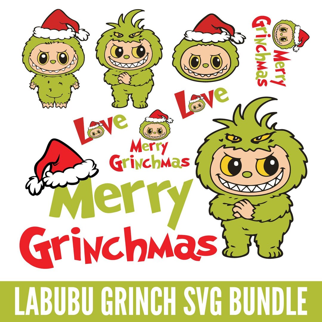 Labubu Grinch SVG Bundle: Merry Grinchmas Clipart (digital Download ...