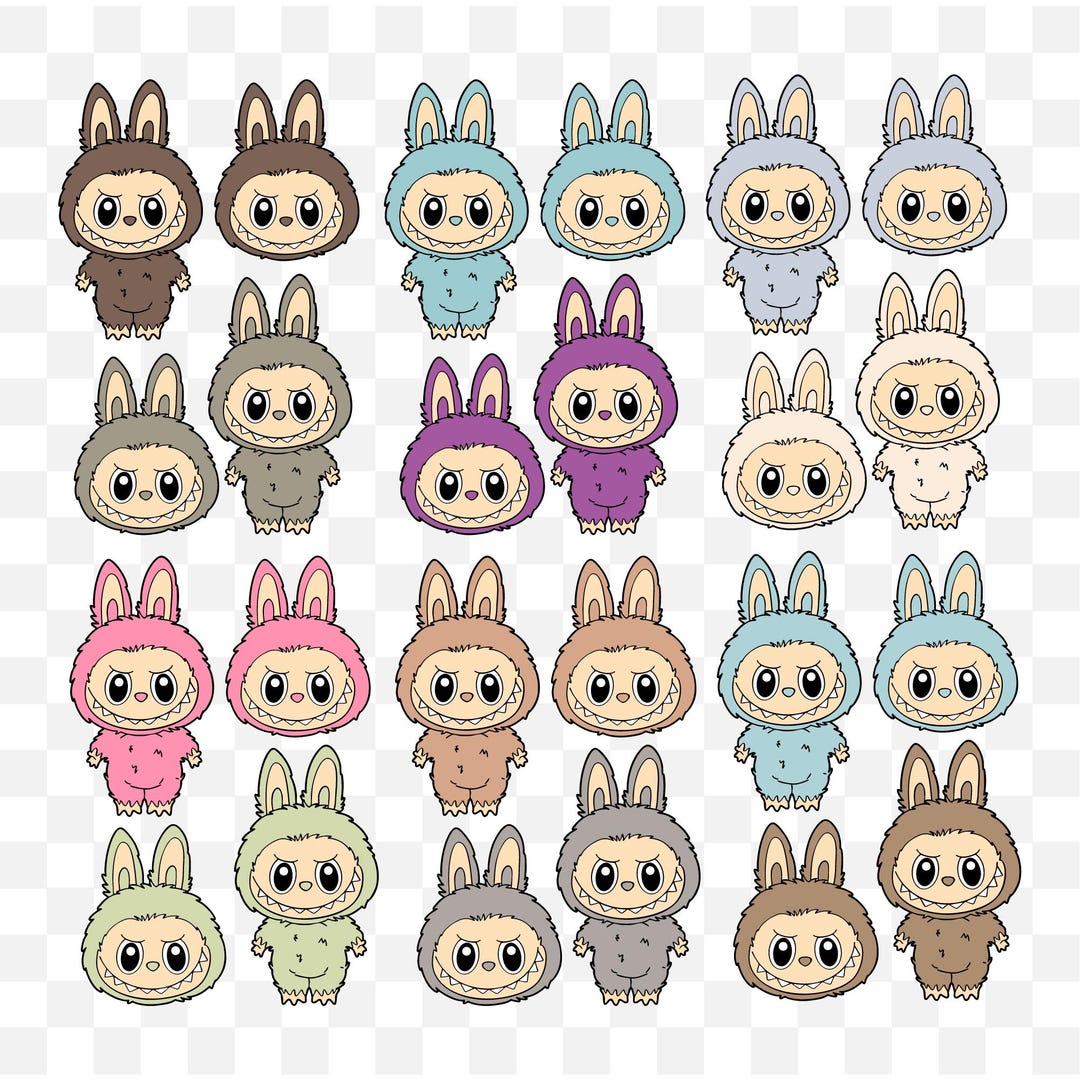 Labubu Designs SVG Bundle, Labubu Clipart, Labubu PNG, Cute Labubu ...