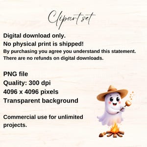 Campfire Ghosts Clipart Set, Cute Summerween, Campfire, Halloween PNG ...
