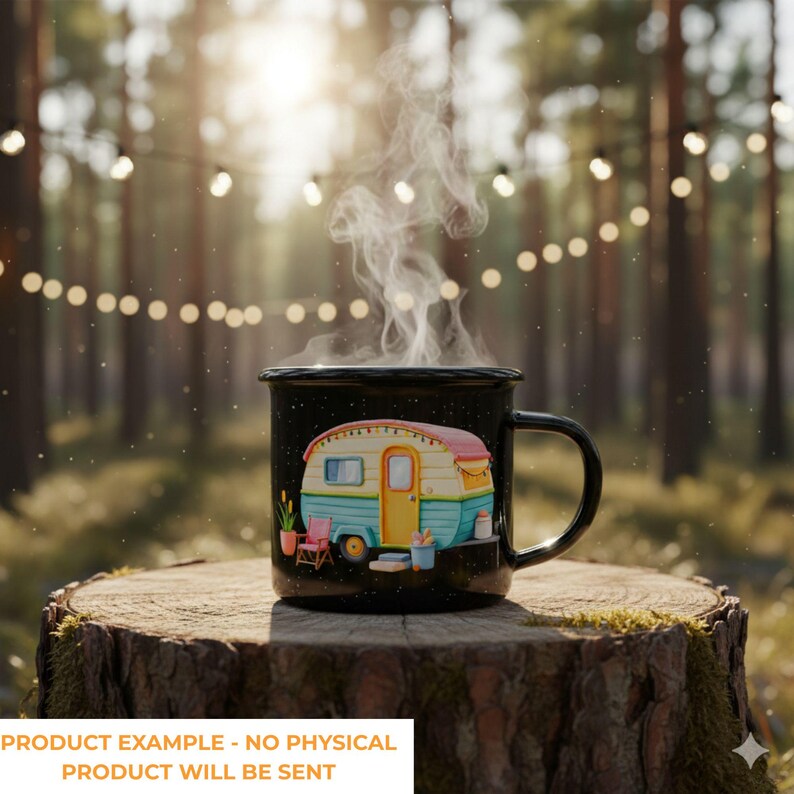 Camp Life Clipart Set PNG, Happy Camper, RV Camping Graphics, Summer ...
