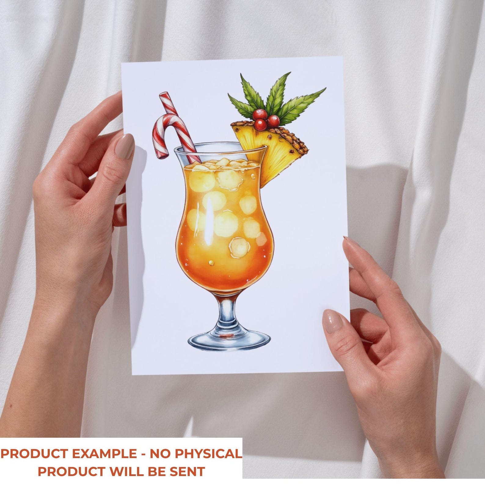 Tropical Christmas Clipart Set, Beach Holiday Watercolor PNG, Summer ...