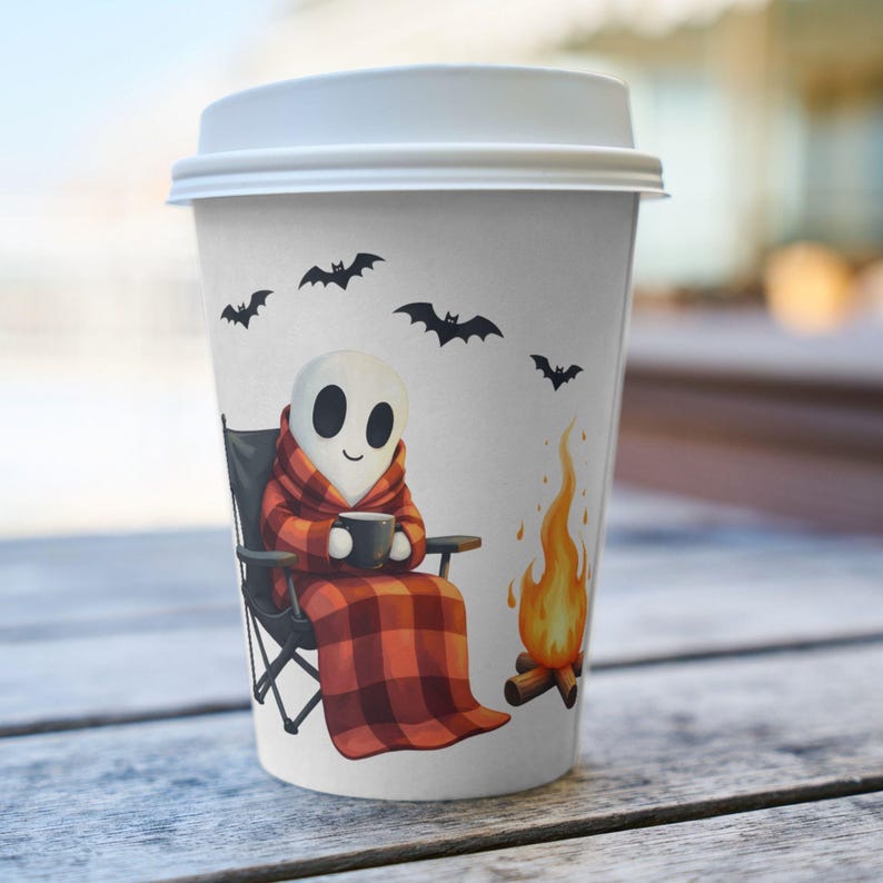 Campfire Ghosts Clipart Set: Spooky Halloween Camping PNG (digital ...