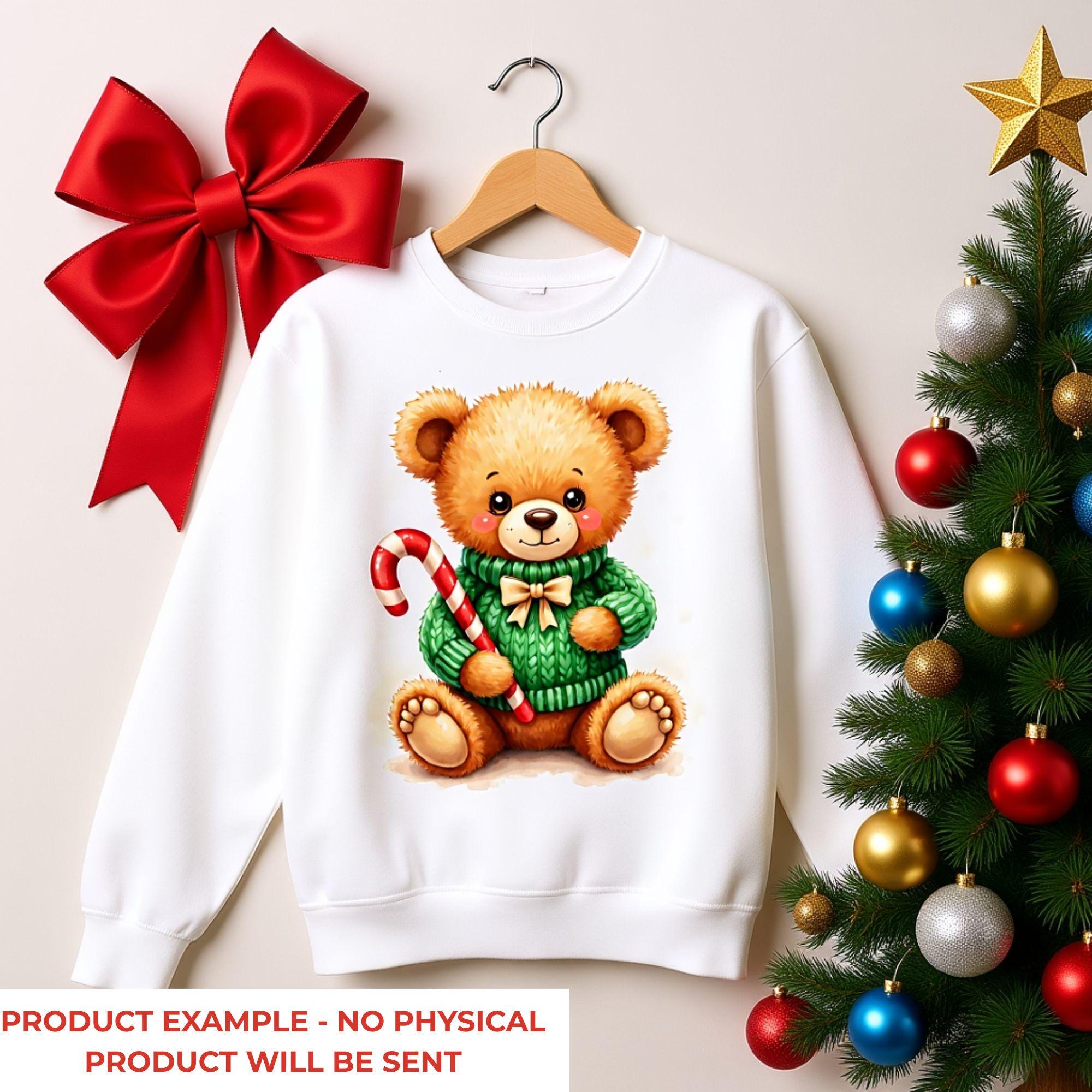 Christmas Teddy Bear Clipart Set: Watercolor Holiday Bears (digital ...