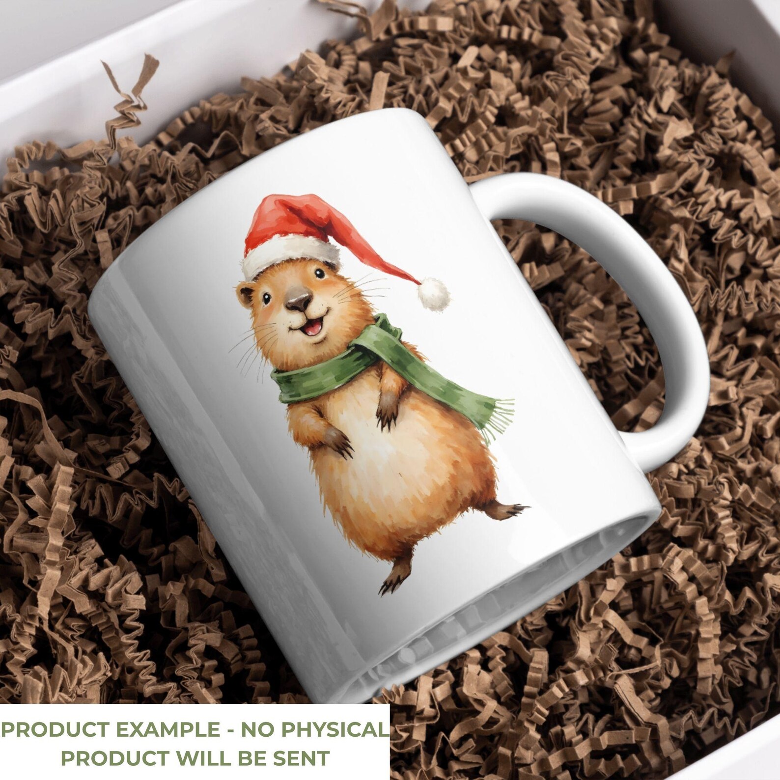 Watercolor Christmas Capybara Clipart Set: Festive Holiday Animals ...