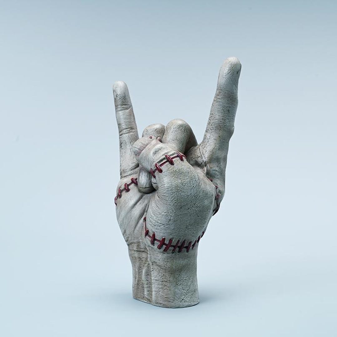 Gothic Resin Hand Sculpture: Creepy Palm Figurine, Horror Decor ...