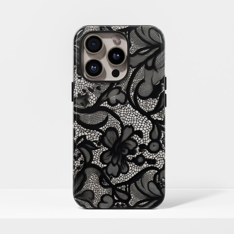 Black Lace iPhone Case - Etsy