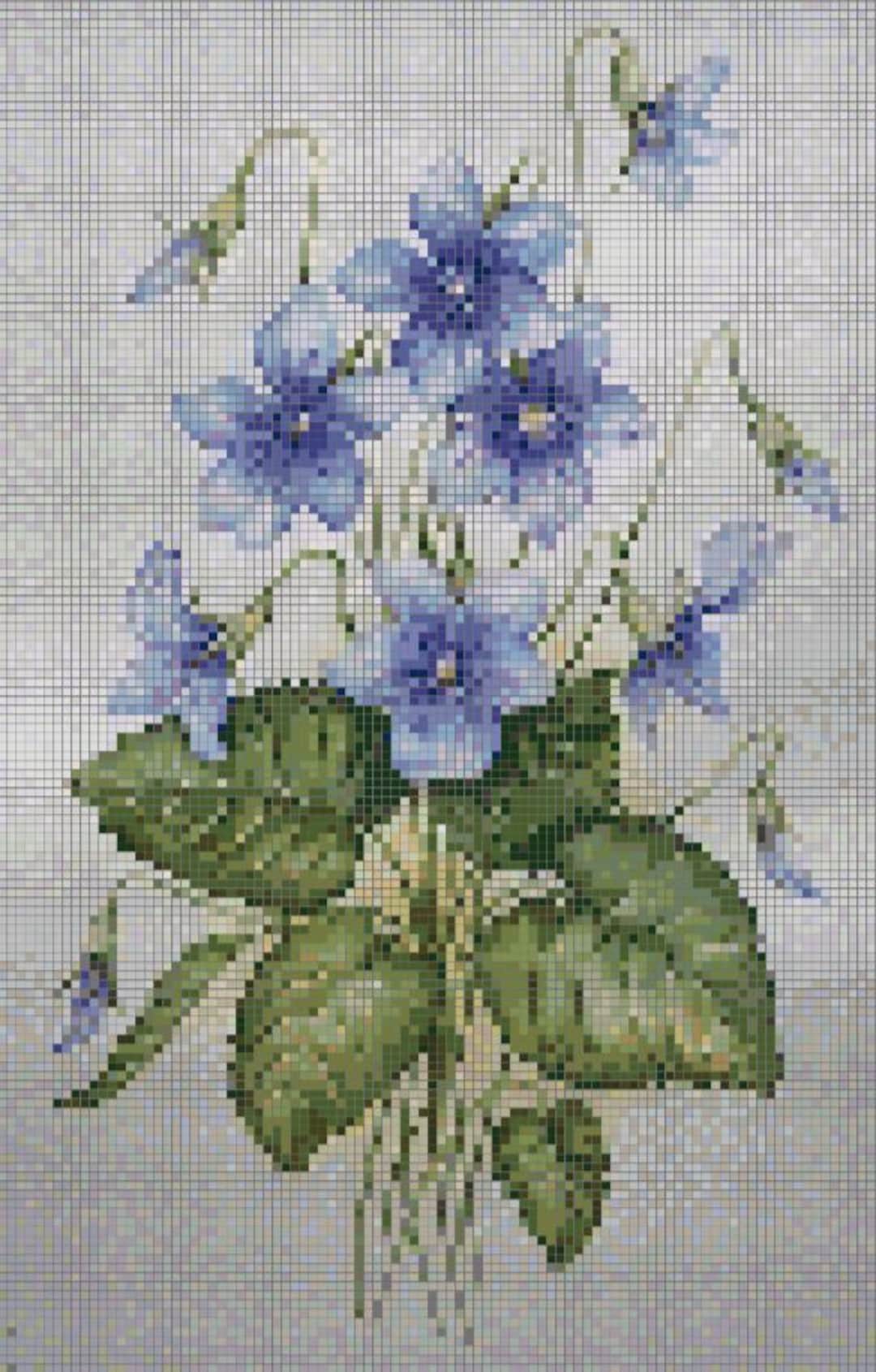 Violets Cross Stitch Pattern - Etsy