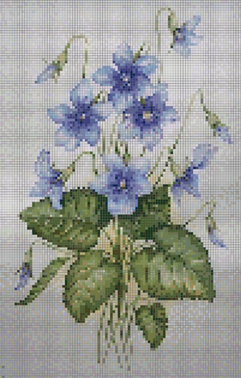 Violets Cross Stitch Pattern - Etsy