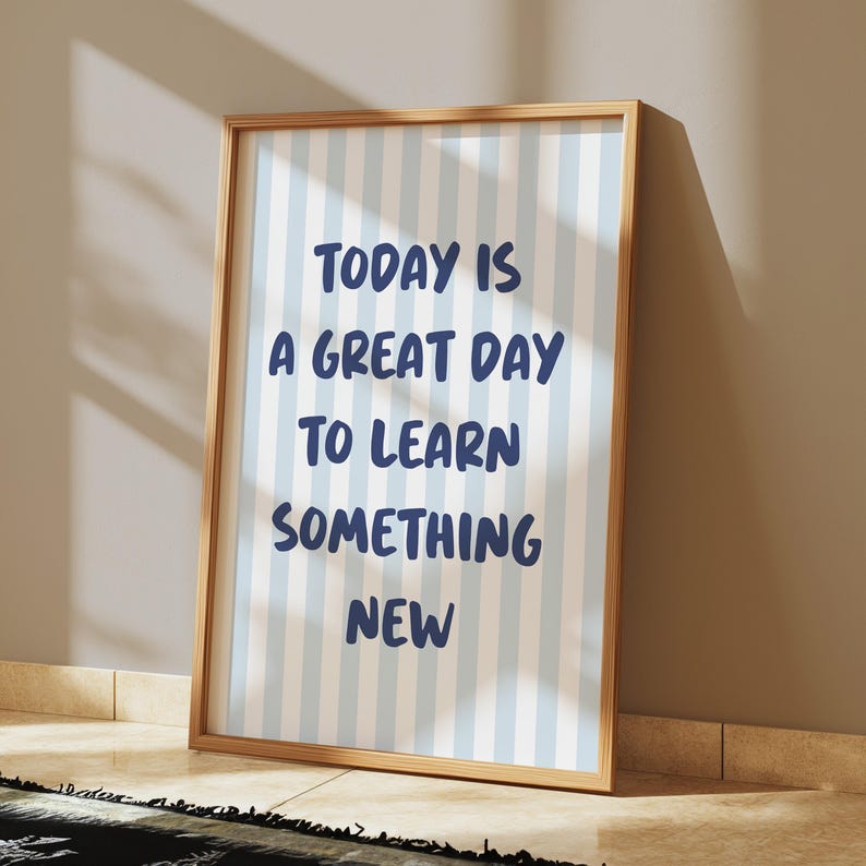 Motivational Quote Poster for Kids Room Wall Art for Classroom ...