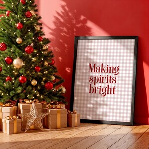Christmas Wall Art Set for Kids Room Holiday Prints for Nursery Festive ...