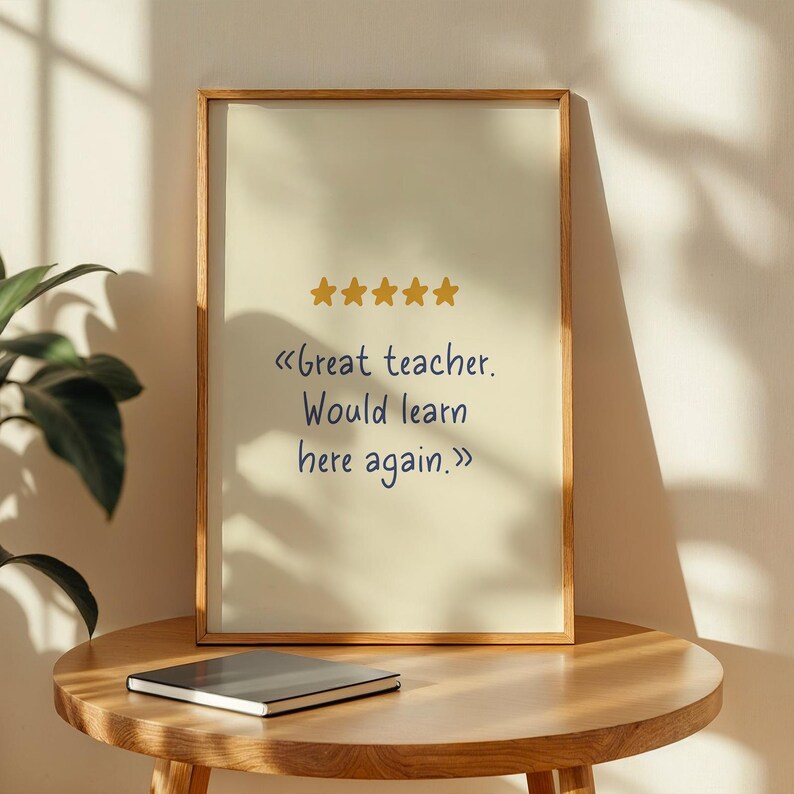 Teacher Quote Poster for Classroom Wall Art Decor for School Teacher ...