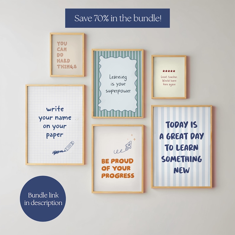 Motivational Quote Poster for Kids Room Wall Art for Classroom ...