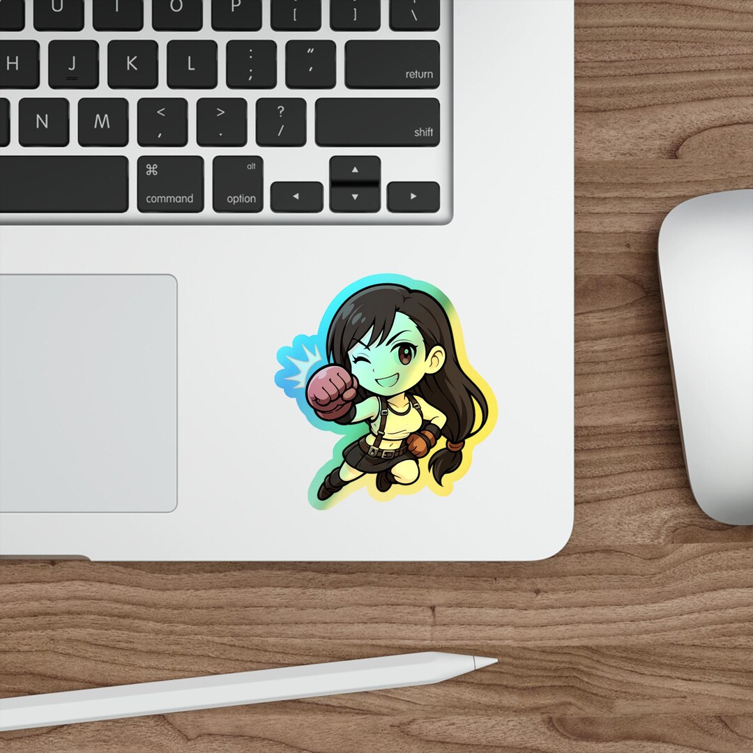 Tifa From FF7 | Holographic Character Die-cut Stickers - Fun, Colorful ...