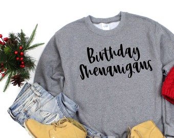 Birthday Shenanigans Shirt - Etsy