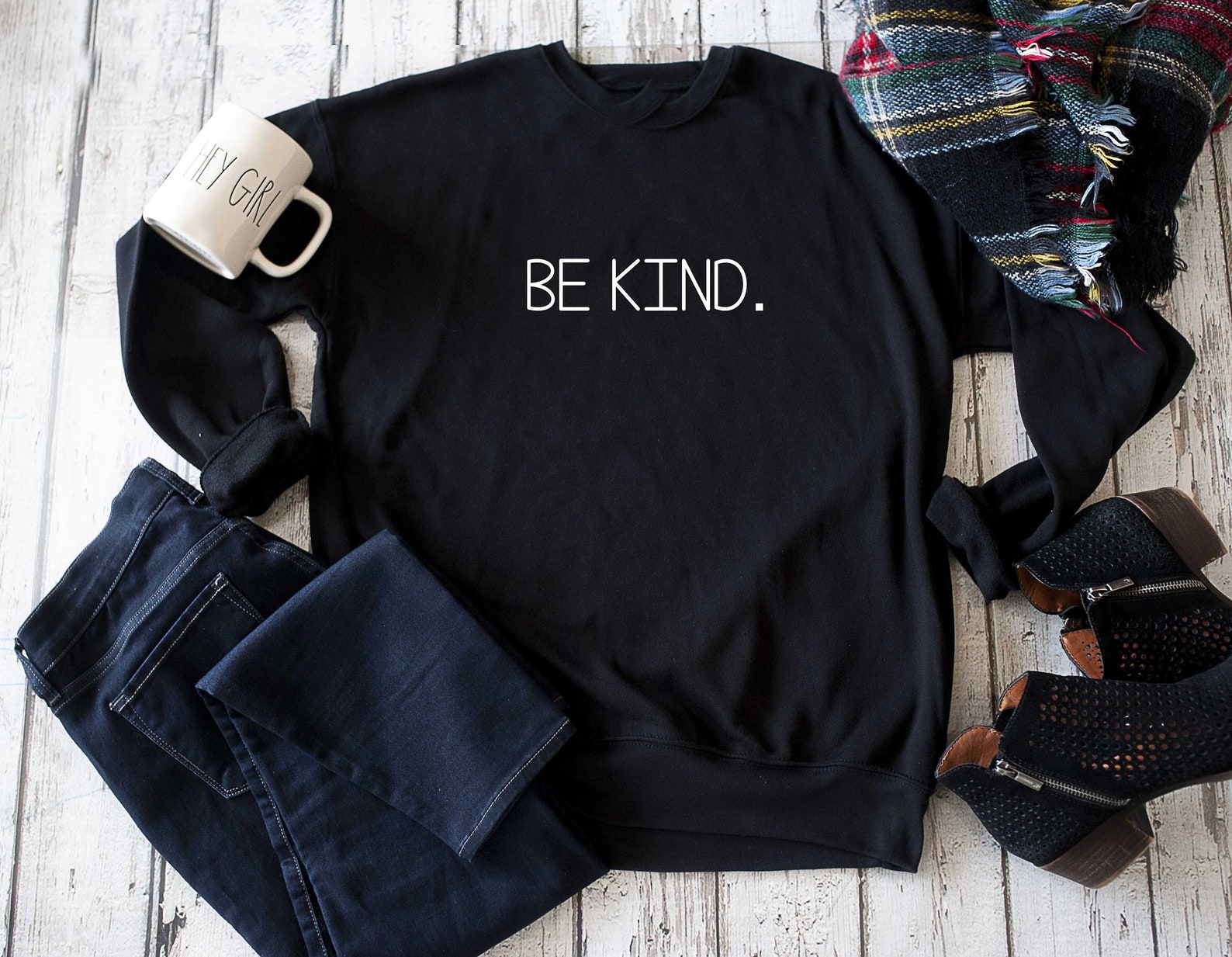 Be Kind Sweatshirt Womens Sweatshirts Simple Shirts for - Etsy