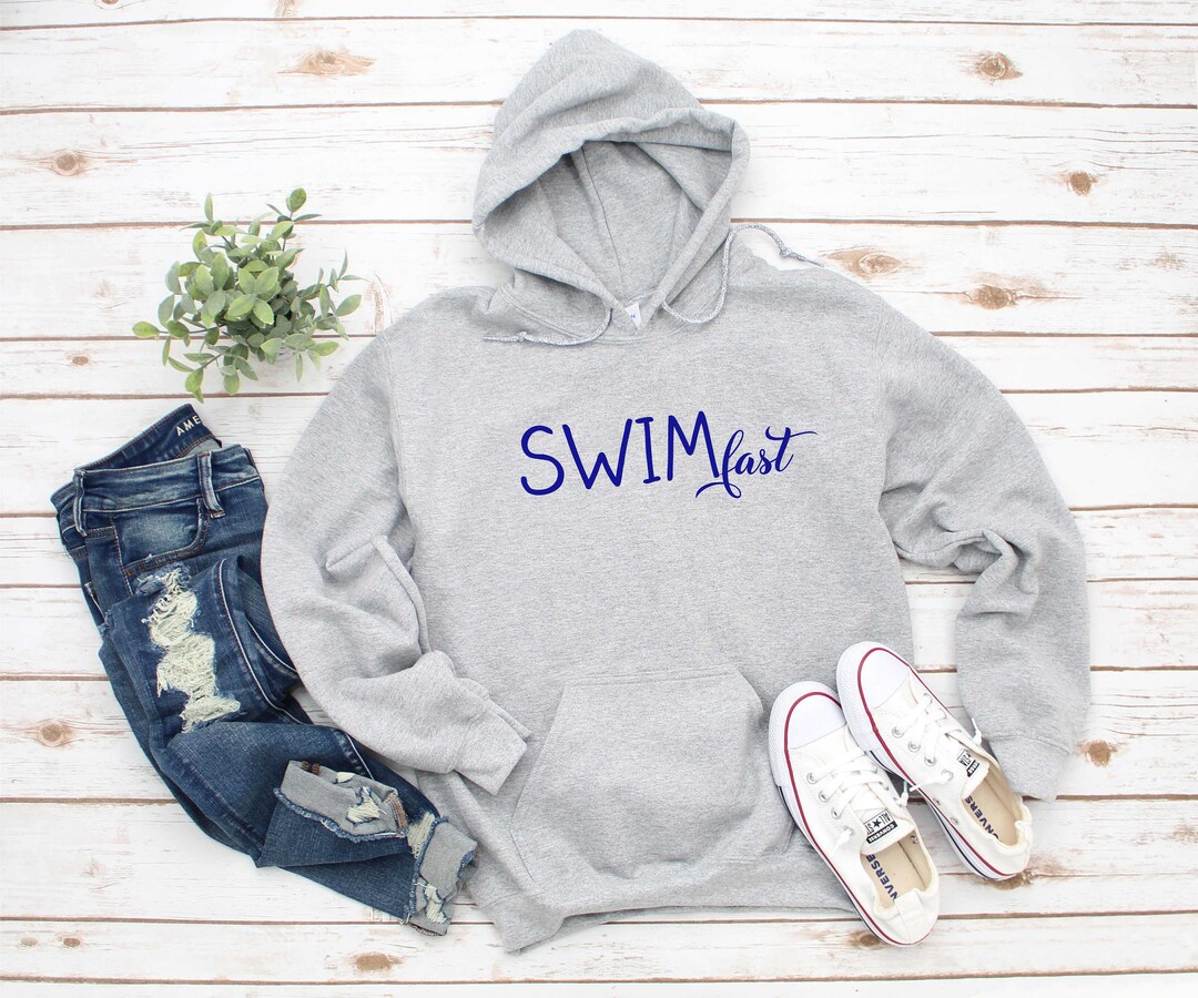 Swim Fast Sweatshirt, Swimmer Shirt , Gift for a Swimmer , Swimming ...