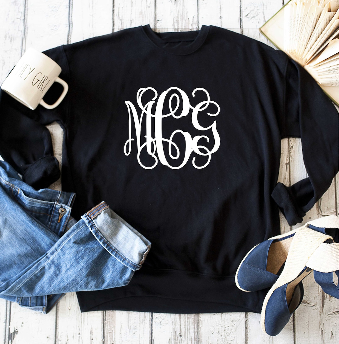 Womens Monogrammed Sweatshirt, Monogram Gifts for Ladies, Friendship ...
