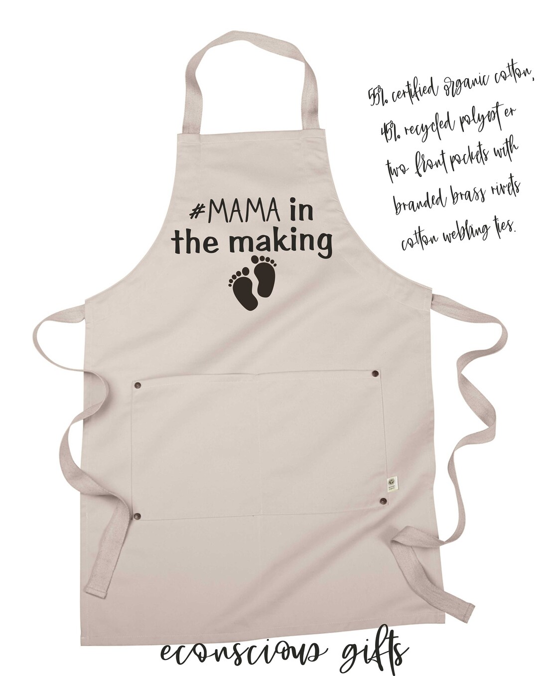 Mama in the Making Apron, Holiday Aprons , Maternity Gift , Cute Mom ...