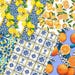 Mediterranean Tile, Lemon Digital Paper Pack, Blue, Yellow Watercolor ...