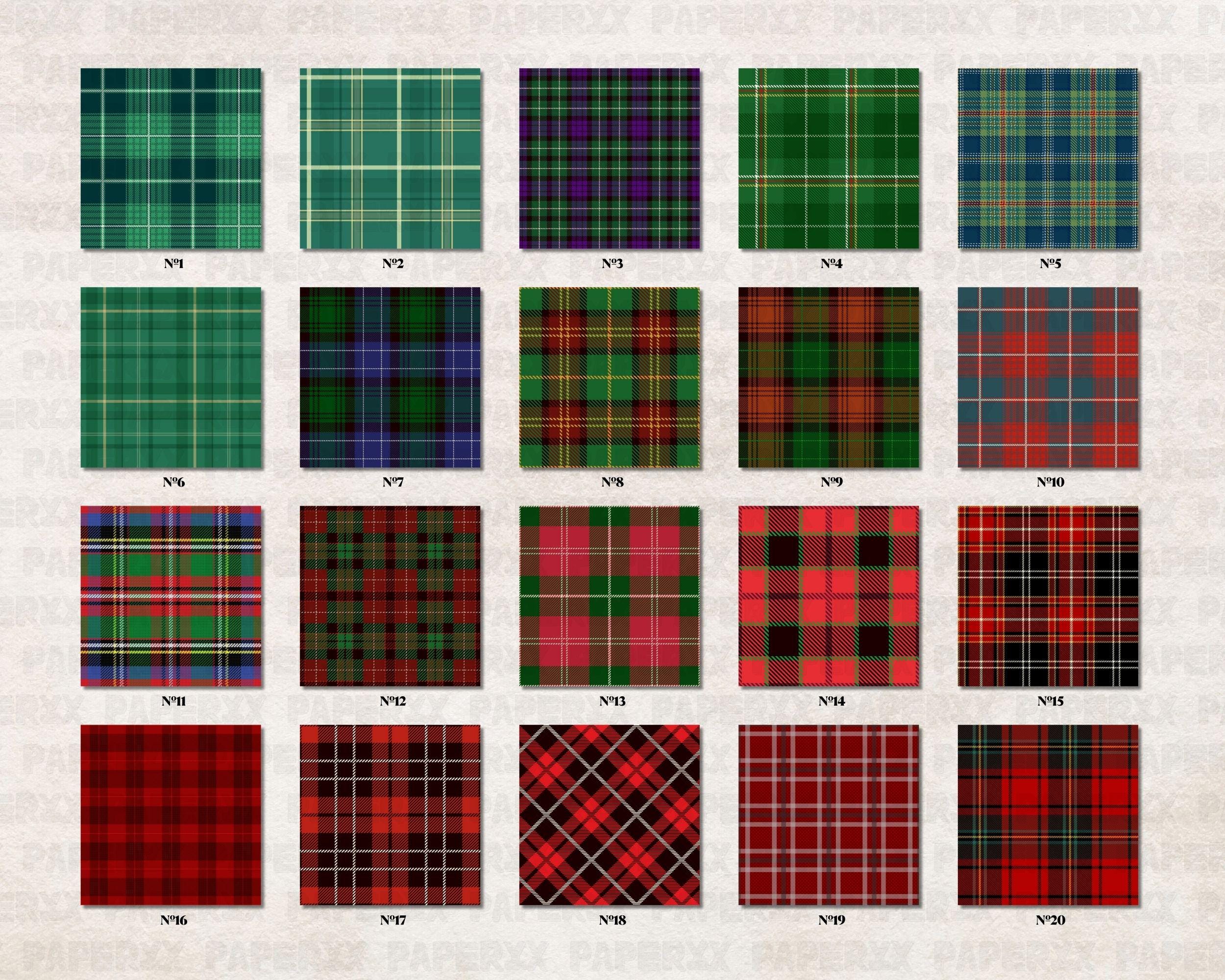 Tartan Digital Paper Set – Classic Seamless Plaid Patterns for ...
