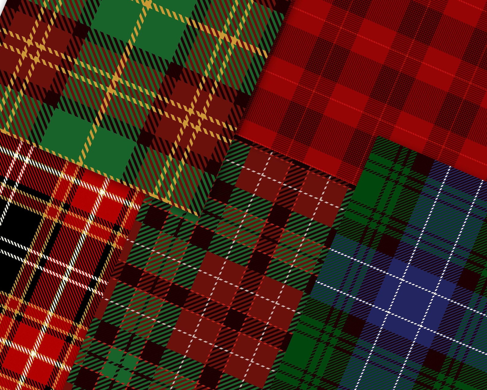 Tartan Digital Paper Set – Classic Seamless Plaid Patterns for ...