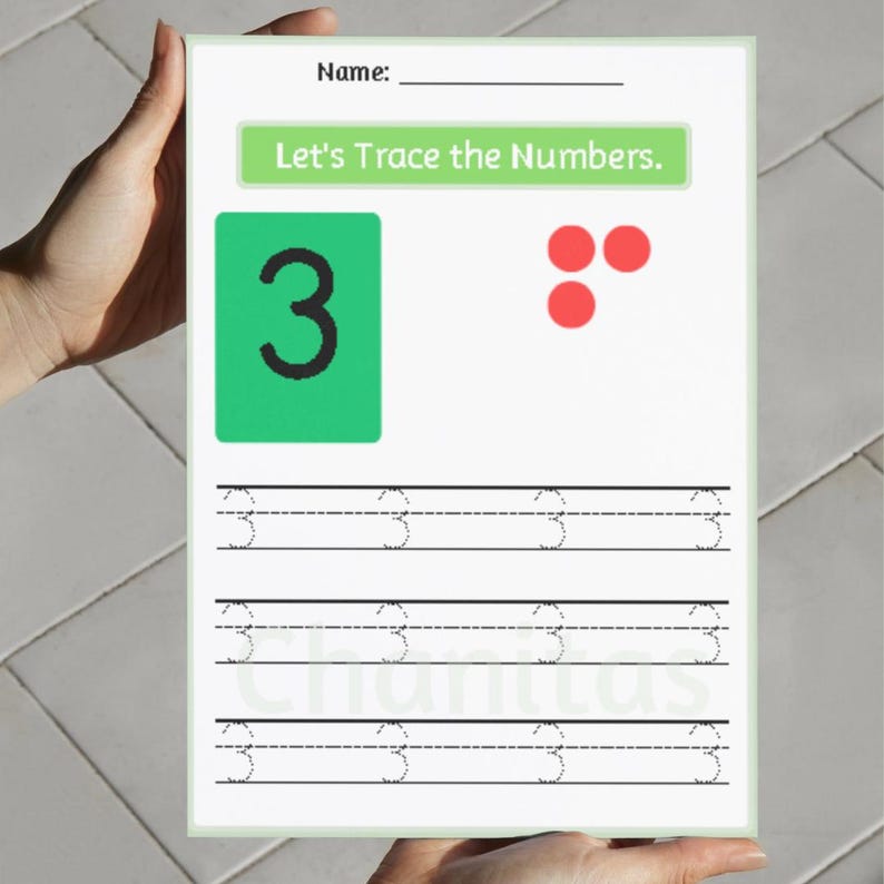 Montessori Number Tracing 0–9 Printable Worksheets (10 Pages) - Etsy
