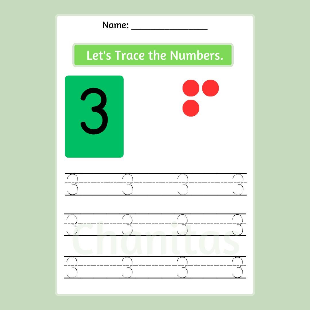 Montessori Number Tracing 0–9 Printable Worksheets (10 Pages) - Etsy