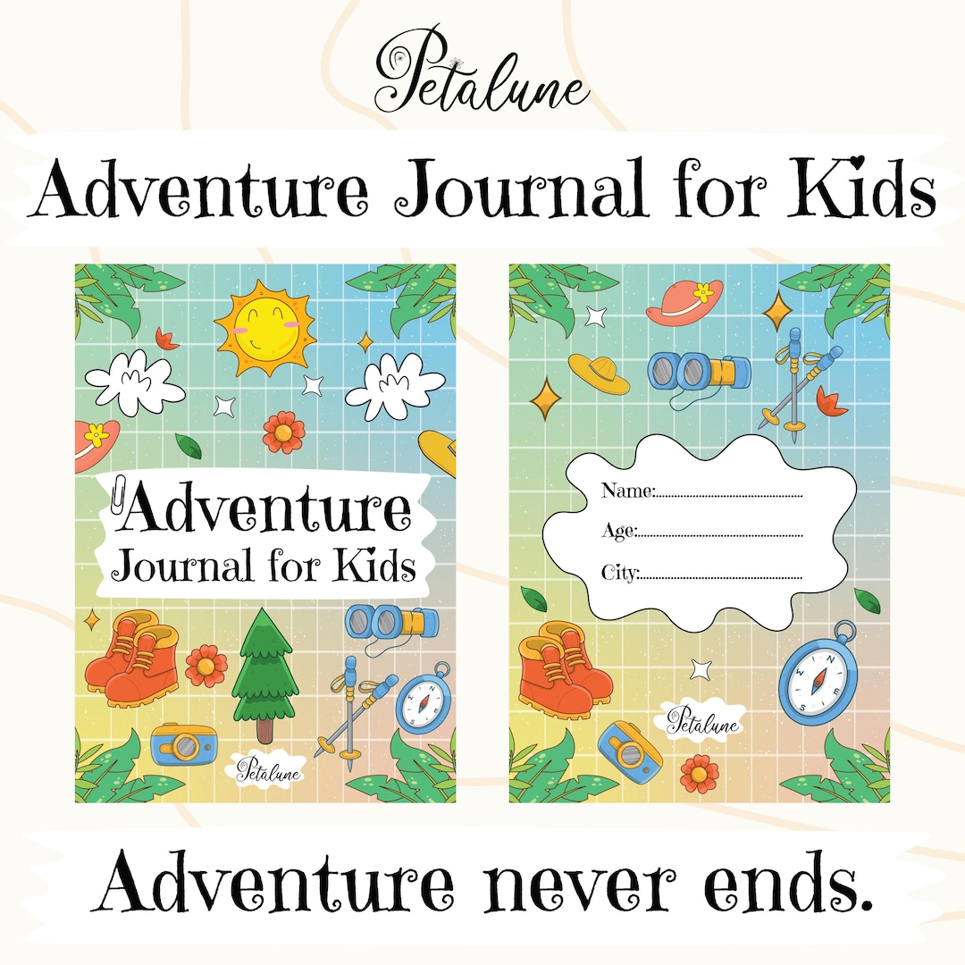 Printable Kids Adventure Journal – 50-page Camping & Travel Diary ...