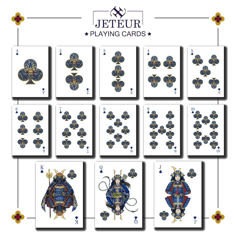 Samurai Playing Cards Deck | 54 Cards PNG | Japanese Warrior Art ...